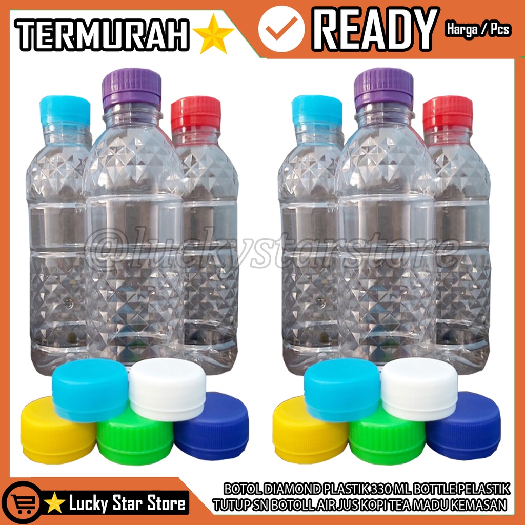 Jual BOTOL DIAMOND PLASTIK 330 ML BOTTLE PELASTIK TUTUP SN BOTOLL AIR ...
