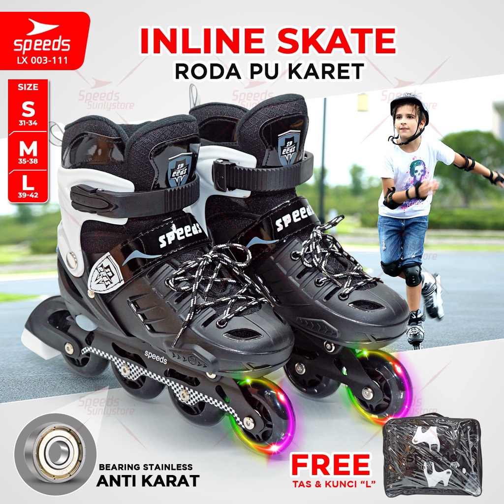 Jual SPEEDS Sepatu Roda Anak Dewasa Remaja Bajaj Mode Inline Roda Full ...
