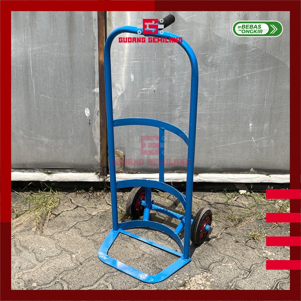 Jual Troli Galon Gas Trolley Barang Biru Roda 6" Lori Lorry Serbaguna ...