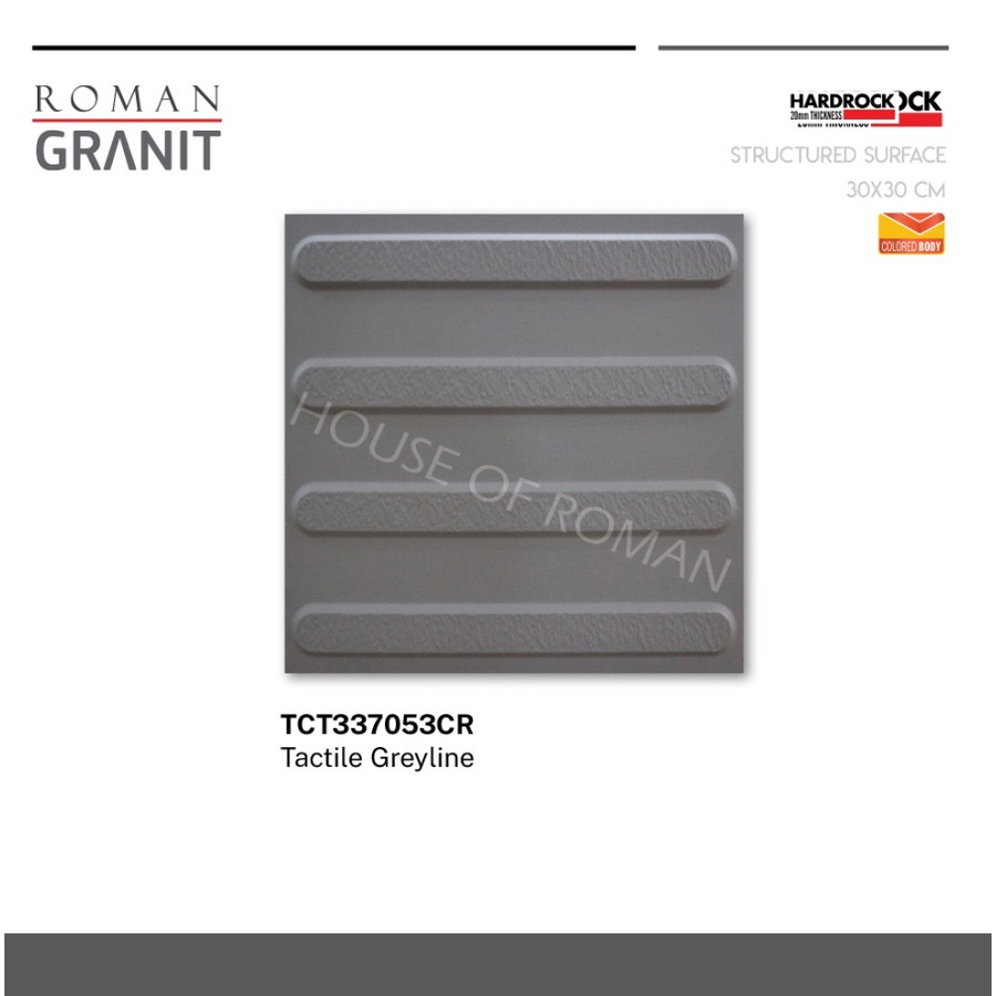 Jual ROMANGRANIT TACTILE GREYLINE 30X30 TCT337053CR (ROMAN GRANIT ...