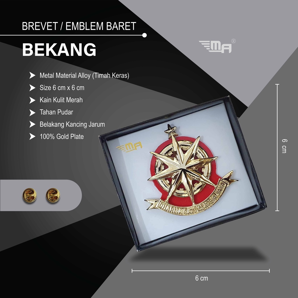 Jual Brevet Emblem Baret BEKANG Brivet Pin Wing | Shopee Indonesia