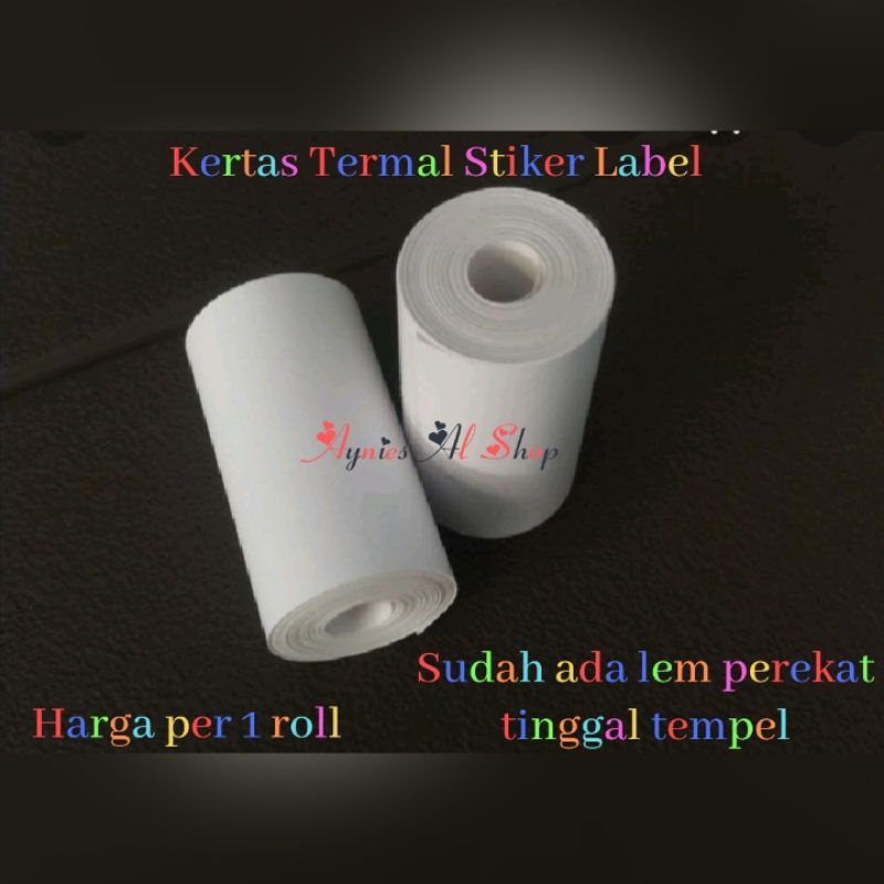 Jual KERTAS STICKER THERMAL 58 MM cocok untuk printer Label 58MM ...