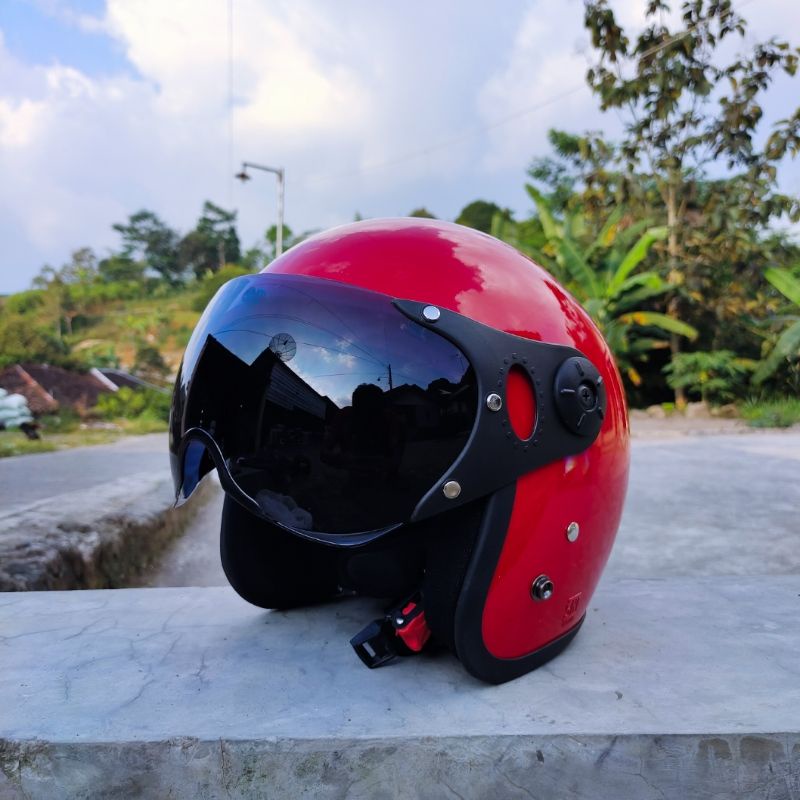 Jual HELM BOGO RETRO PILOT ITALY | Shopee Indonesia
