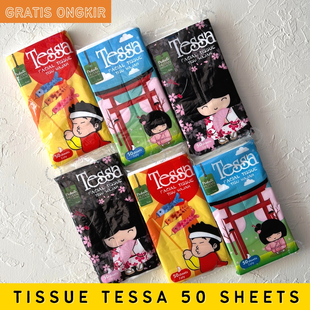 Jual TISSUE TESSA 50 SHEETS 2 PLY | TISU TRAVEL PACK ISI 50 PCS ...