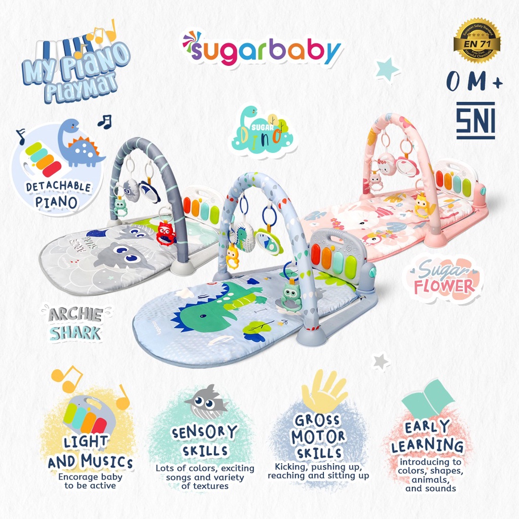 Jual Sugar Baby Playgym Playmat Bayi Mainan Piano Sugarbaby | Shopee ...