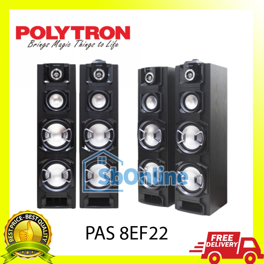 Jual POLYTRON Bluetooth Speaker Aktif Karaoke 8 Inch PAS 8EF22 | Shopee ...