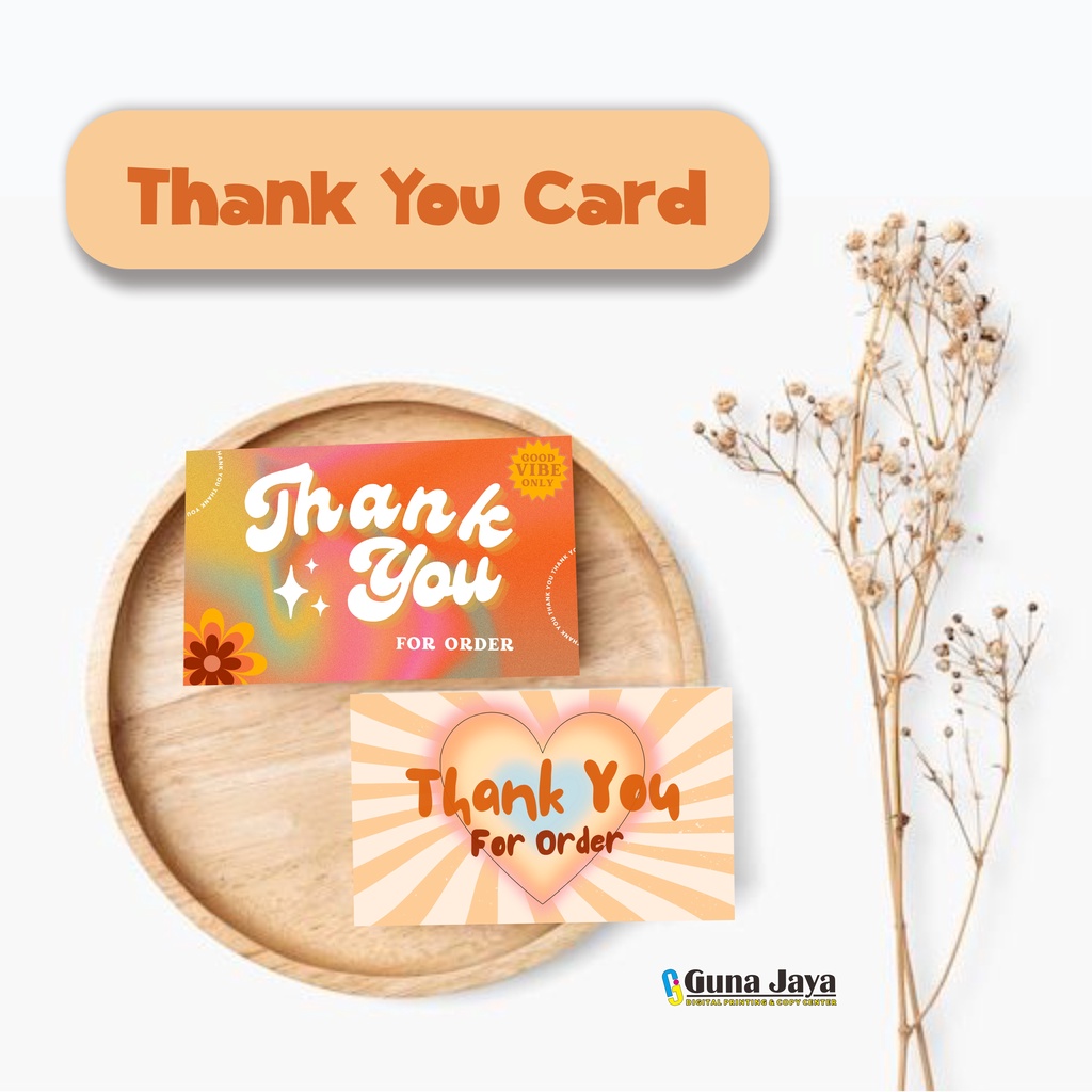 Jual Thank You Card /Thanks Card Olshop, Kartu Ucapan Terima Kasih ...