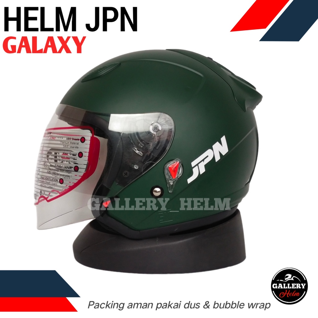 Jual HELM JPN GALAXY ARMY DOFF | HELM HALF FACE SNI | Shopee Indonesia