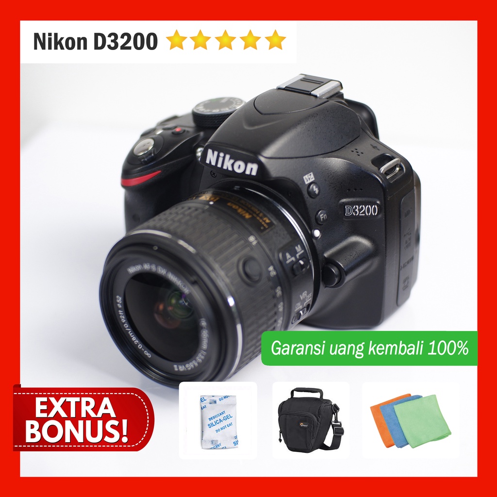 Jual Nikon D3200 mulus fullset | Shopee Indonesia