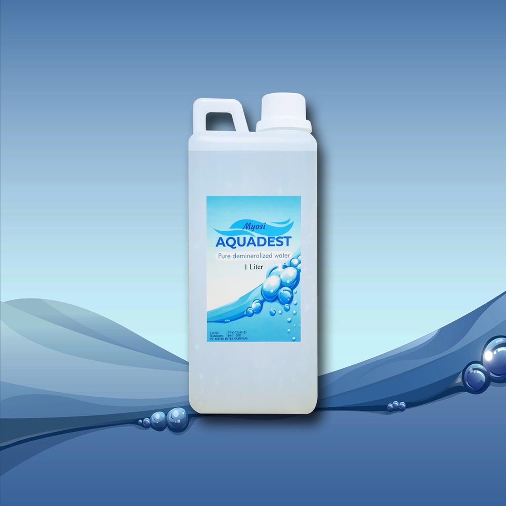 Jual Myosi Aquadest / Distilled Water 1 Liter Air Suling 1000ml ...