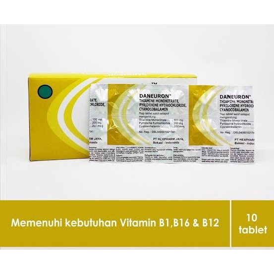 Jual Daneuron Strip Multivitamin B1,B6,B12 Strip tablet ORIGINAL-BPOM ...