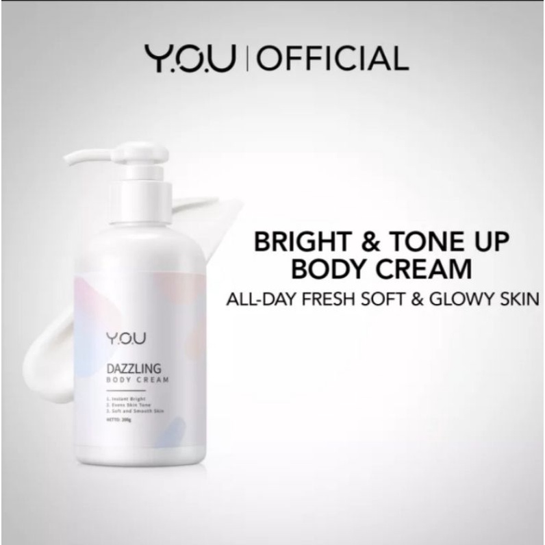 Jual you dazzling tone up body cream( kulit cerah seketika) | Shopee ...