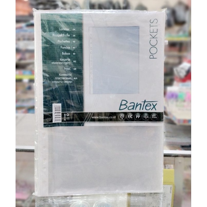 Jual Clear Sheet Protector Bantex uk. F4 (1 pack isi 20pcs) | Shopee ...
