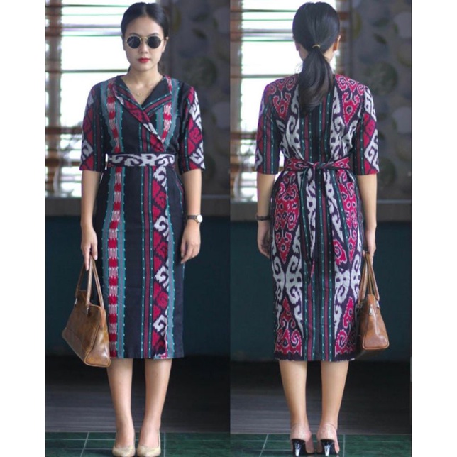 Jual Dress tenun jepara baju tenun pesta tunik tenun tenun laris dtb162 | Shopee Indonesia