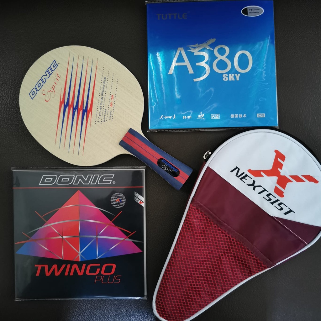 Jual Bat Pingpong Donic Carbon plus karet Donic set | Shopee Indonesia