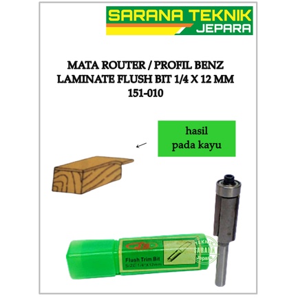 Jual Mata Router / Profil Laminate Flush Trimming 12mm JS | Shopee ...
