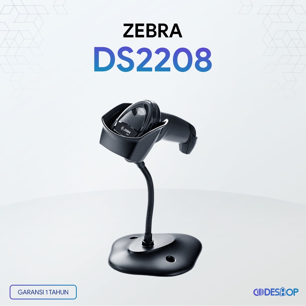 Jual Scanner Barcode Zebra DS2208 Imager 2 Dimensi USB + Stand | Shopee ...
