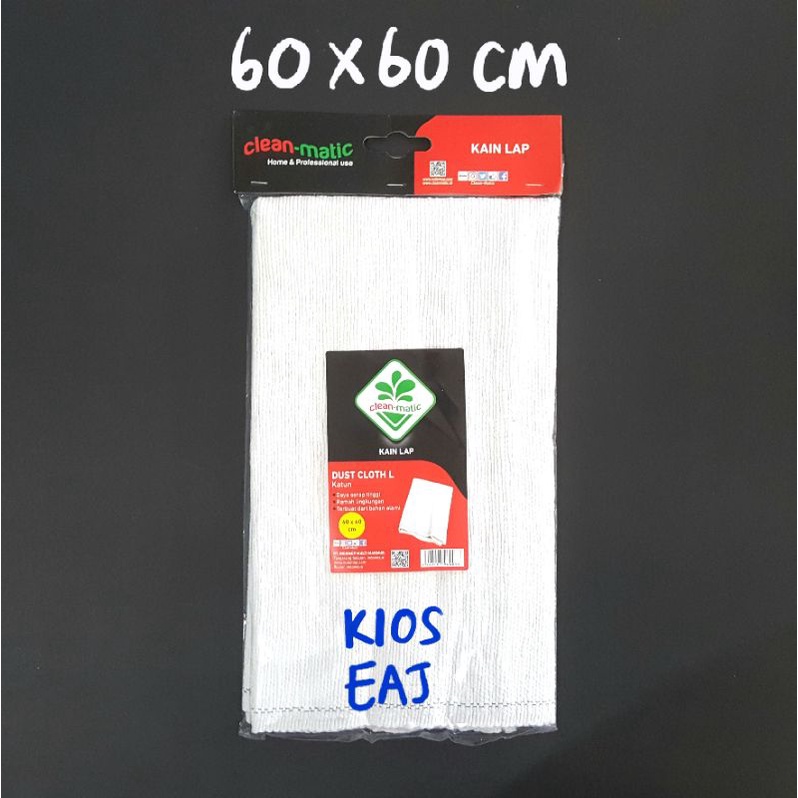 Jual Kain Pel Clean Matic Putih Ukuran L 60 x 60 cm / Kain Lap / Dust ...