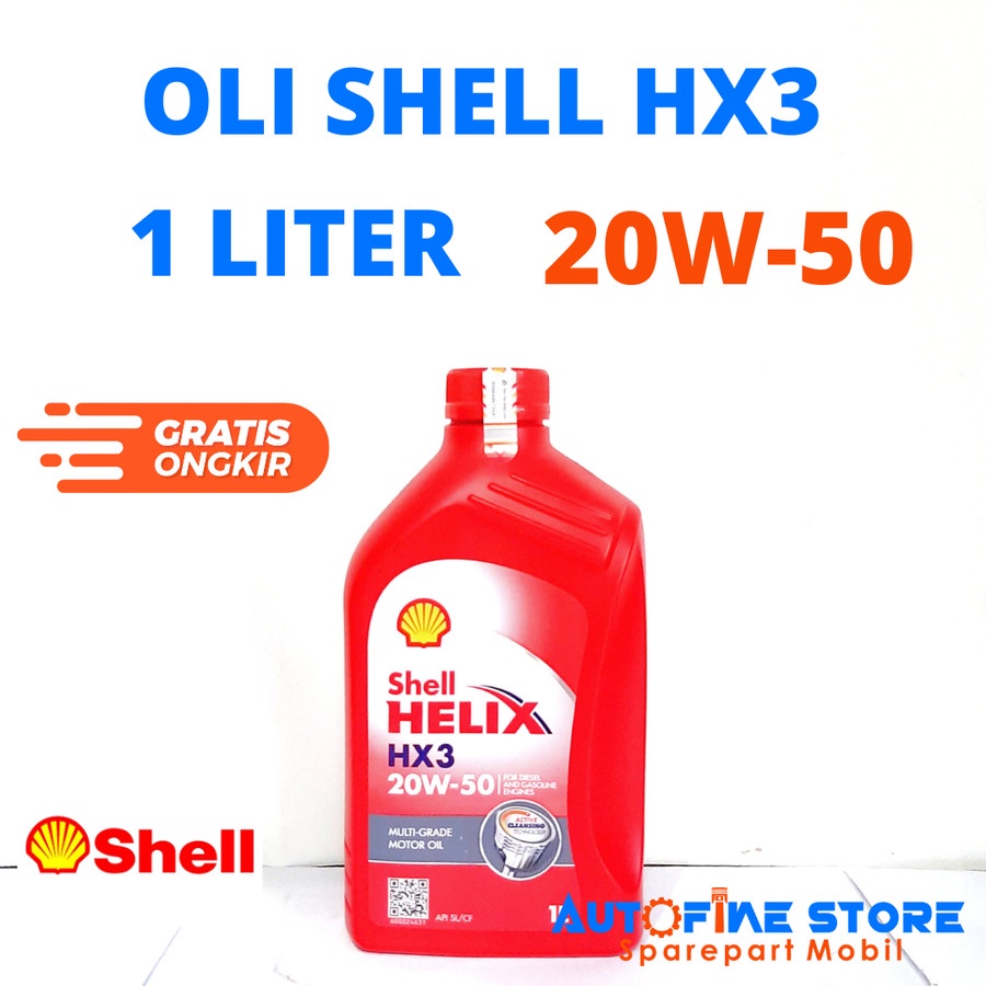 Jual oli shell hx3 20w50 literan (1liter) original | Shopee Indonesia