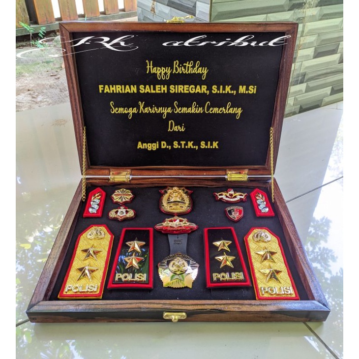 Jual Pangkat irjen | satu set box kayu premium | request costom ...