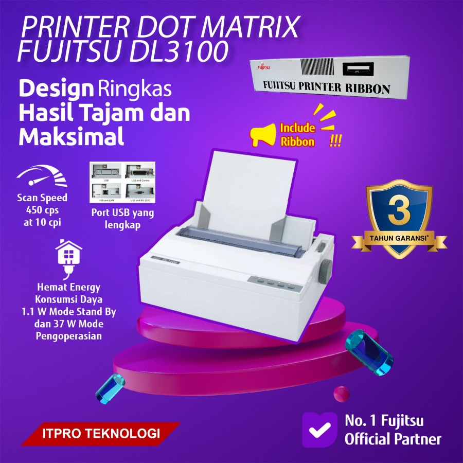 Jual Fujitsu Printer Dotmatrix DL-3100 / DL3100 | Shopee Indonesia