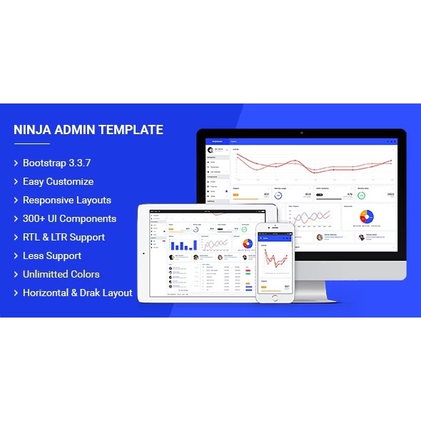 Jual Template Admin Ninja Responsive Admin Dashboard Template | Shopee Indonesia