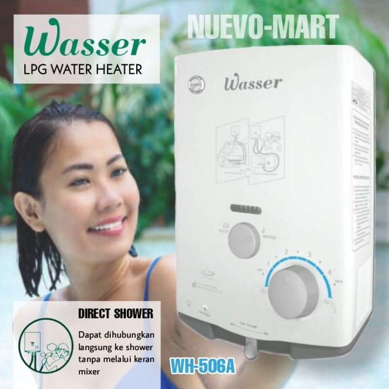 Jual WASSER Pemanas Air LPG Water Heater WH 506A / WASSER WH 506 A | Shopee Indonesia