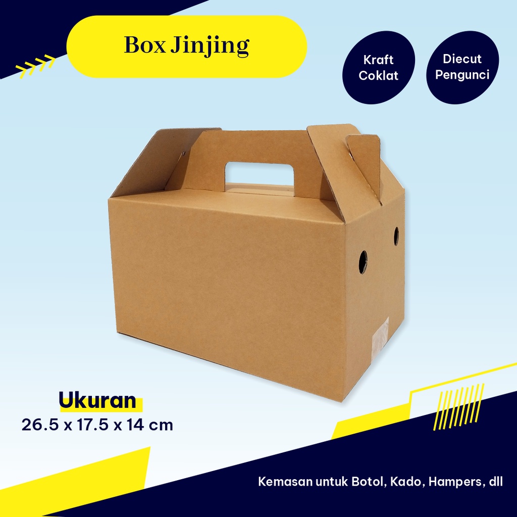 Jual Kardus/Box Jinjing 26,5 x 17,5 x 14,5cm - Boxjinjing/Boxkue ...