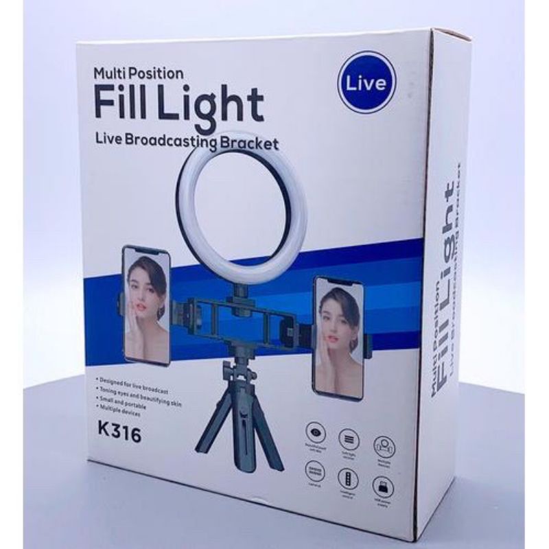 Jual Ringlight LED 26cm Lampu make up vlog tiktok youtube | Shopee Indonesia