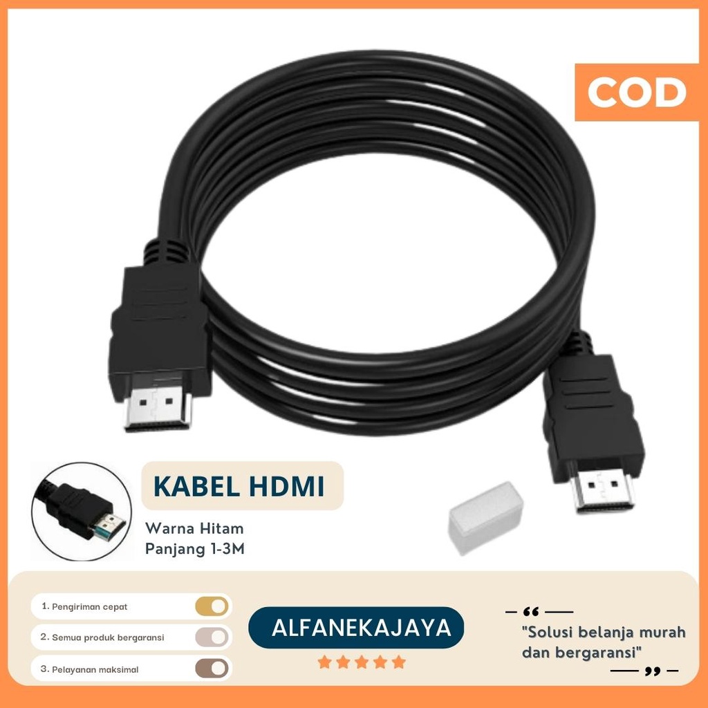 Jual GROSIR Kabel HDMI 1.5m / 3m / 5m Hdmi To Hdmi Laptop Ke Tv Ke Dvr Cctv Ke Monitor Komputer ...
