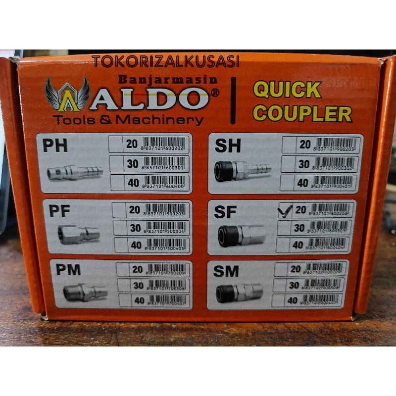 Jual QUICK COUPLER ALDO / SAMBUNGAN SELANG ANGIN COUPLER ALDO 20 ...