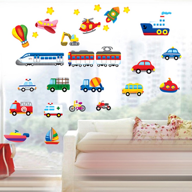 Jual IJN WALL STICKER TRUCK MOBIL SIRKUIT TRANSPORTATION KONTRUKSI ANAK ...