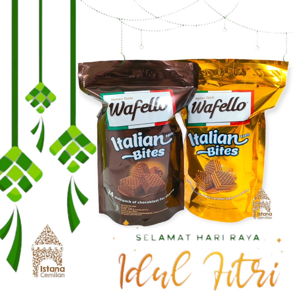Jual Wafello Italian Taste BITES Chocoblast / Caramel Multipack (isi 24 ...