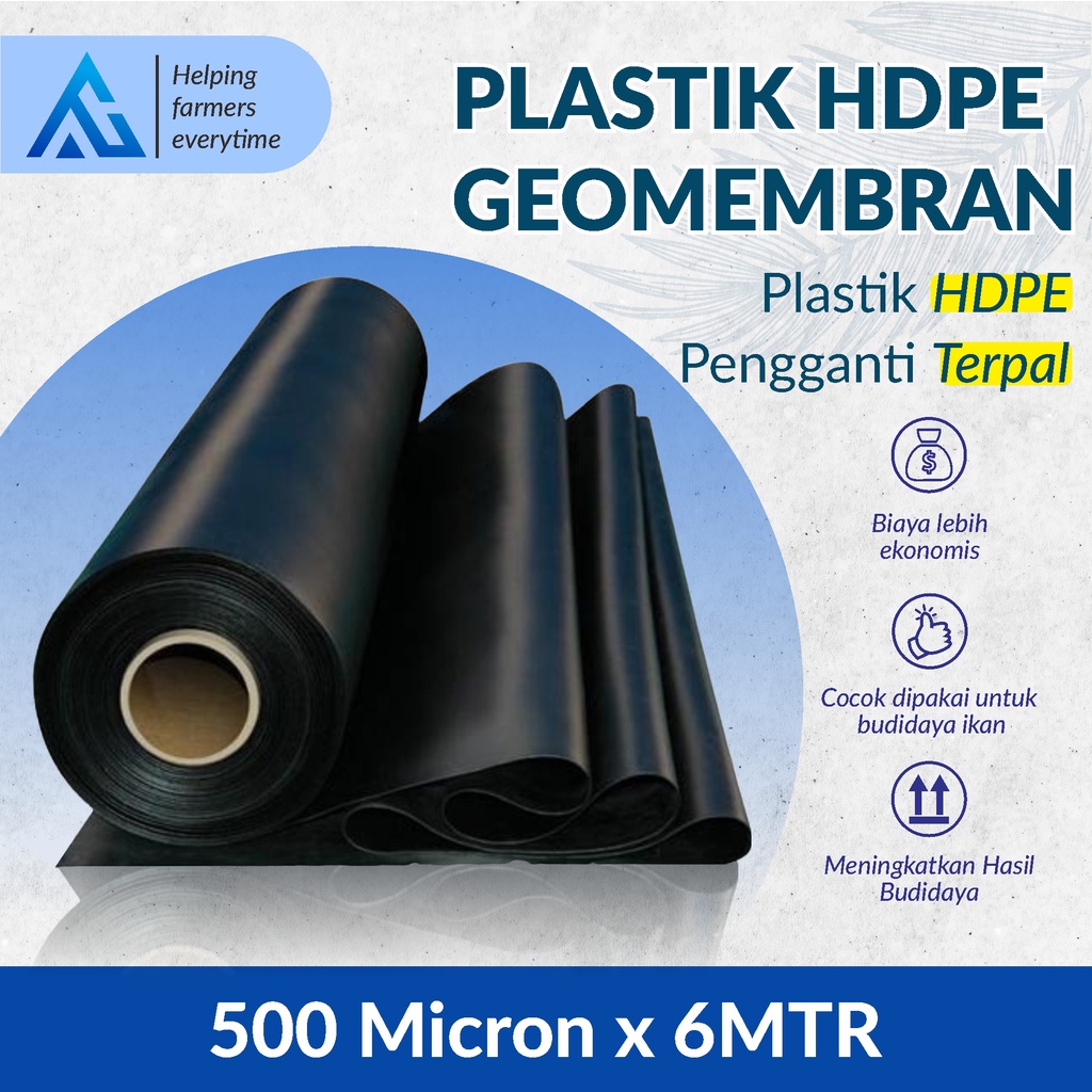 Jual GEOMEMBRAN HDPE TEBAL 500 MICRON LEBAR 6 METER | Shopee Indonesia