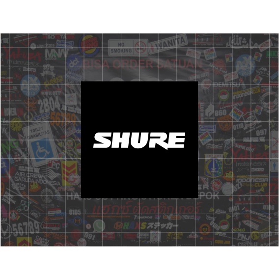 Jual Cutting Sticker Logo Shure Ukuran 6.3 Cm Untuk Motor Mobil ...