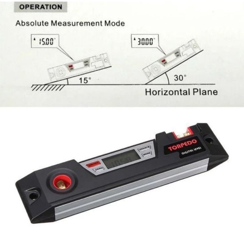Jual Waterpass Digital Inclinometer Digital Waterpass Torpedo | Shopee ...