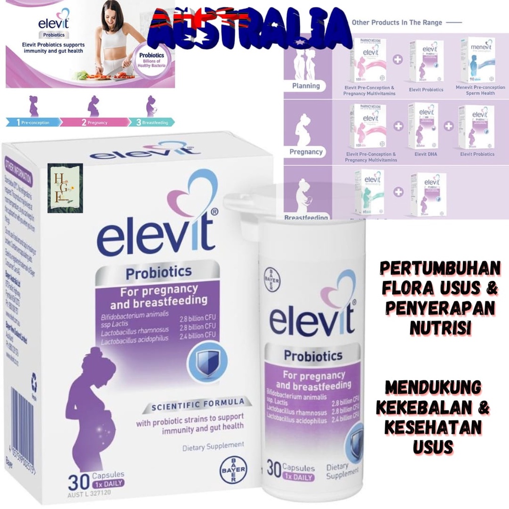 Jual elevit probiotics for pregnancy and breastfeeding capsules 30 pack ...