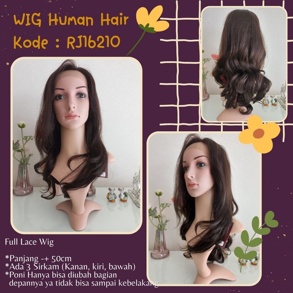 Jual Wig Rambut Asli/ Human Hair Panjang Natural | Shopee Indonesia