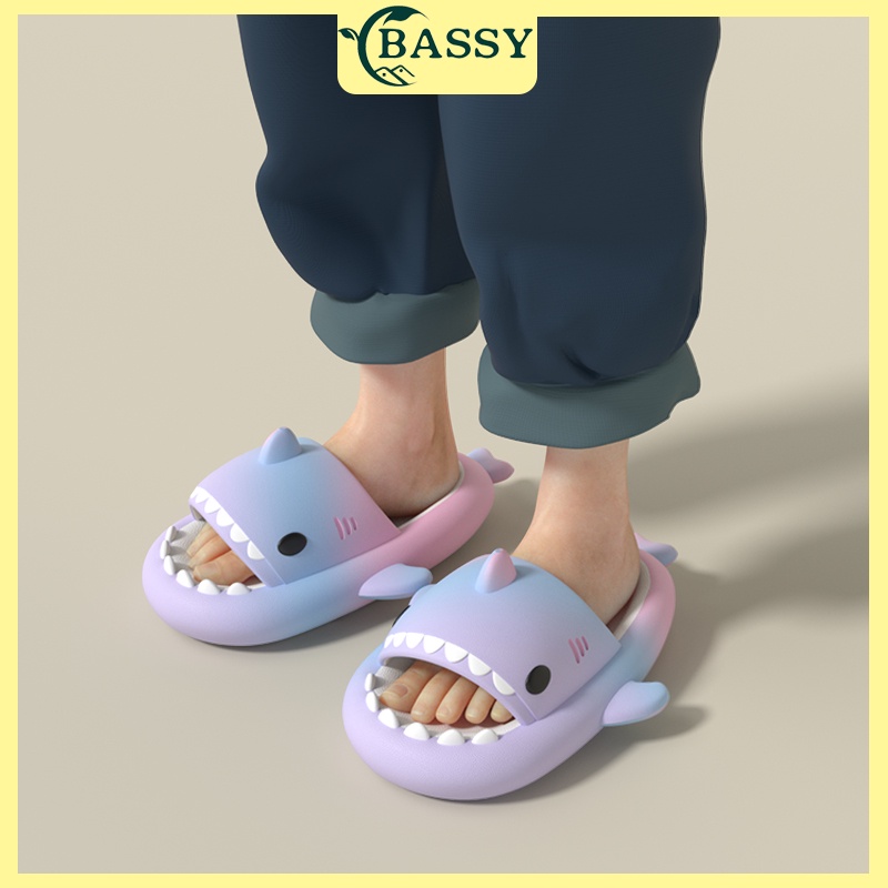Jual Bassy Sendal Hiu Wanita Sendal Karet Jelly Karakter Sandal Hiu ...