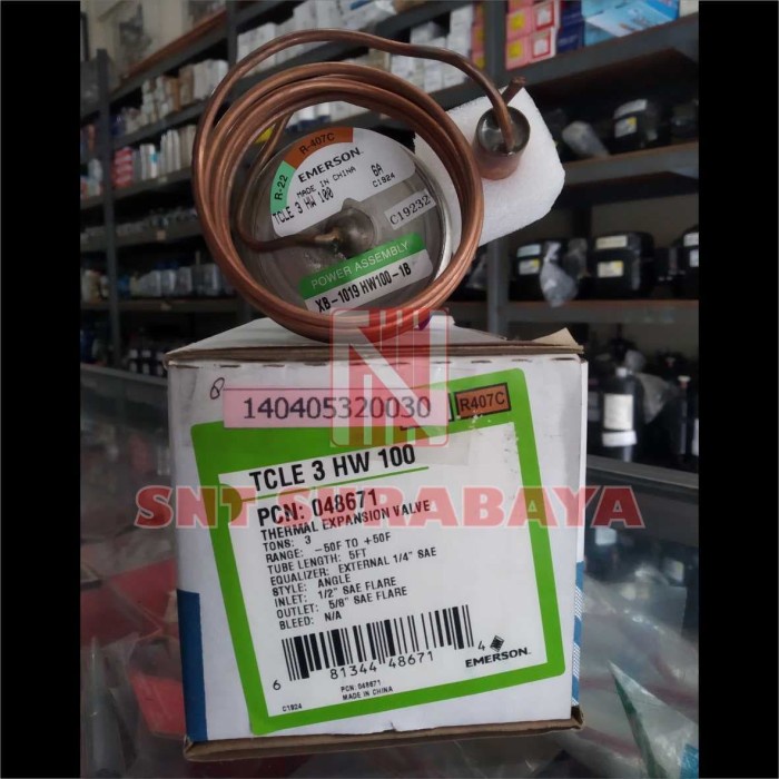 Jual Expansion valve Emerson TCLE3 HW100 - Expansion Emerson 3 TON R22 ...