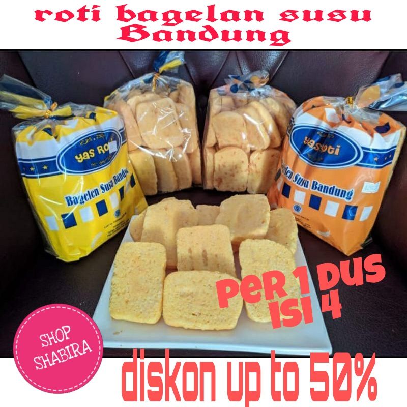 Jual roti kering bagelen 1 dus isi 4 all varian rasa merk yas roti ...