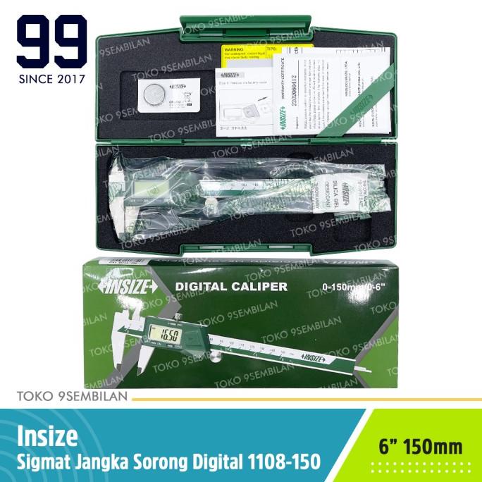 Jual INSIZE 1108-150 Sigmat Digital 6 Inch 150 mm Jangka Sorong Caliper | Shopee Indonesia