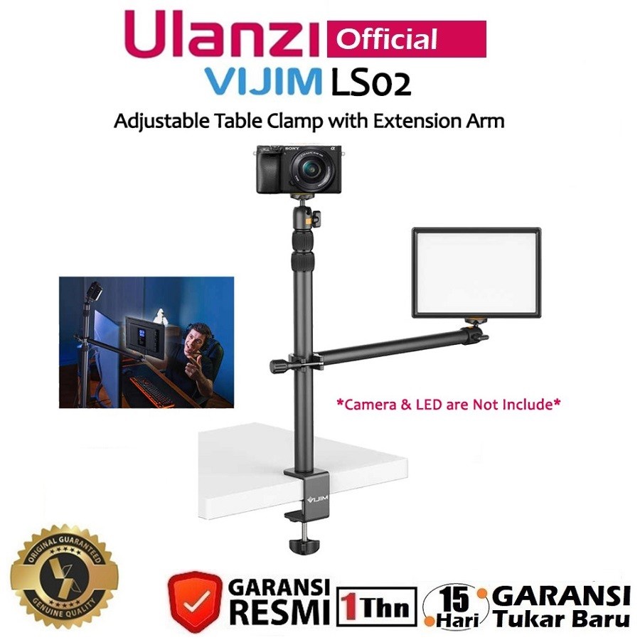 Jual Ulanzi Vijim LS02 Desktop Light Stand with Table Clamp & Extension ...