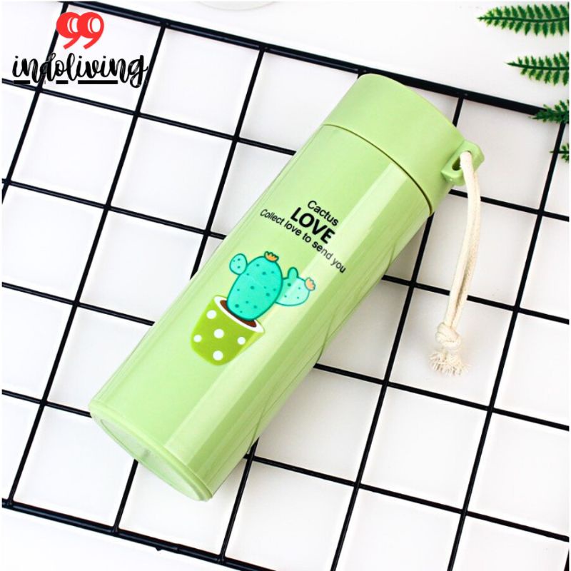 Jual Botol Minum Kaca Mini Nice / Thermos Kaca Mini 300 ml | Shopee ...