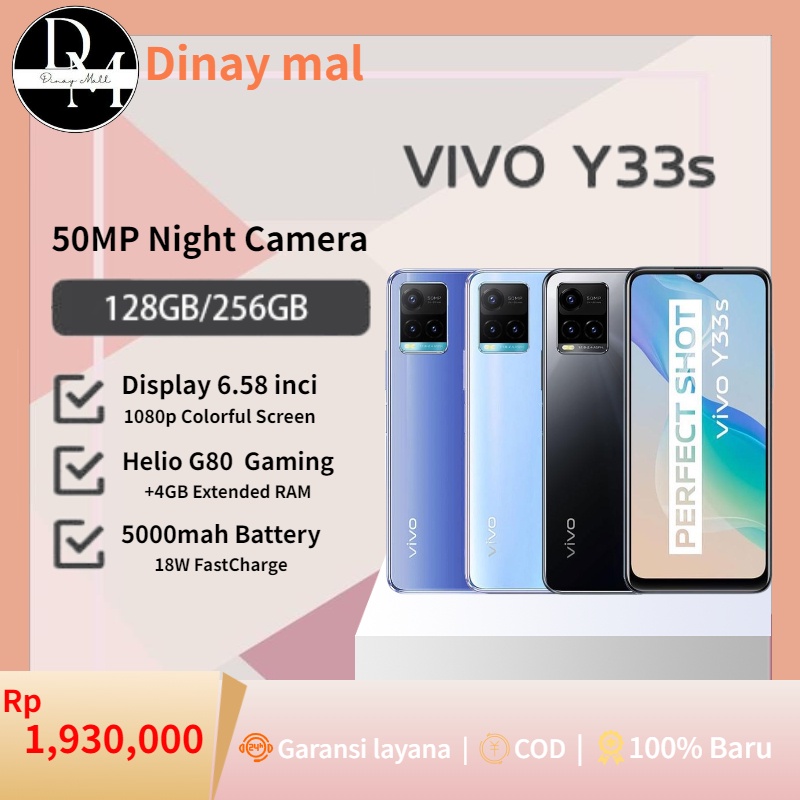 Jual handphone vivo aksesoris hp y33s ram 8/256GB 18W FlashCharge+ ...