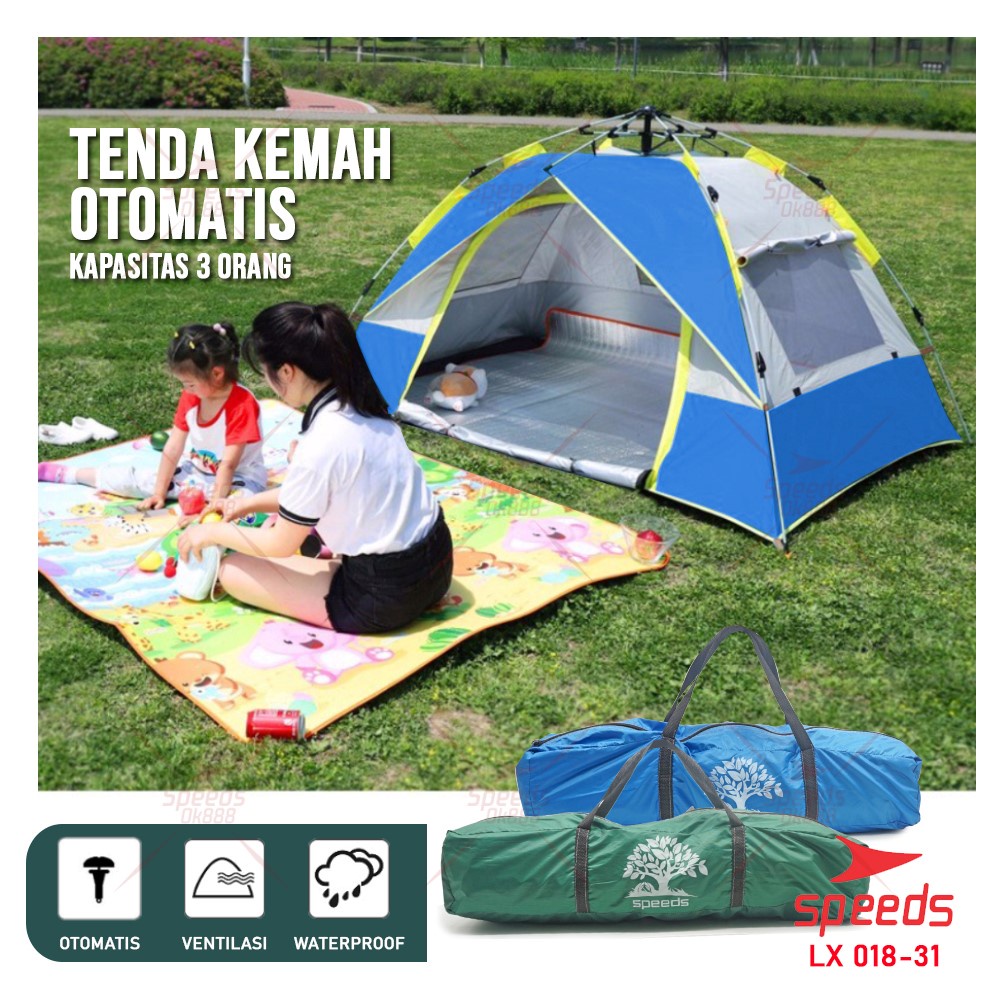 Jual SPEEDS Tenda Camping Lipat 1-2 Orang Tenda Gunung Tenda Manual ...