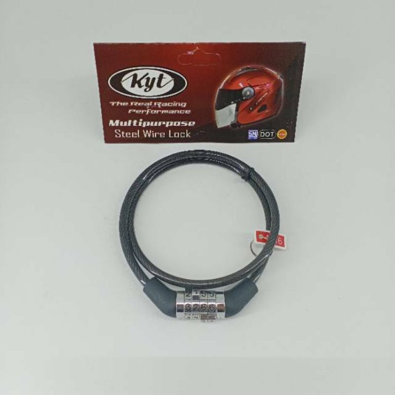 Jual Wire lock helm gembok pengaman anti maling merk KYT | Shopee Indonesia