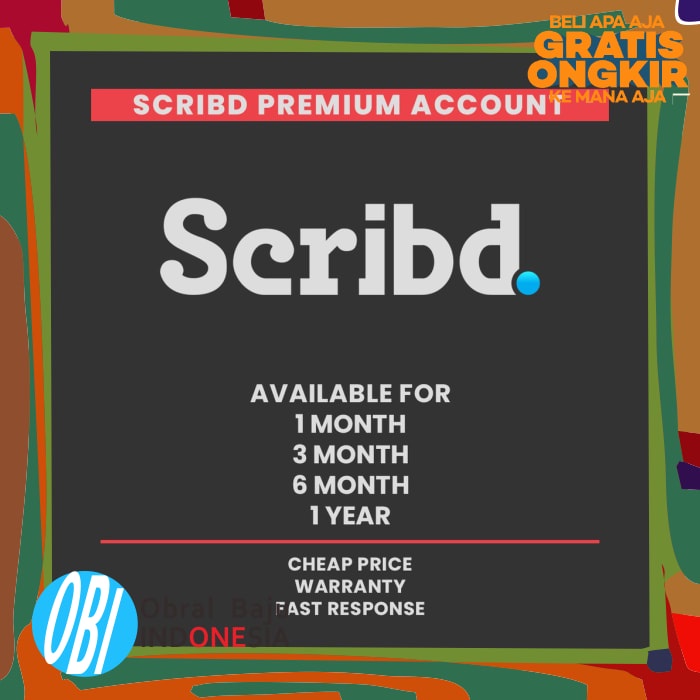 Jual Obral / Original Sale Promo Akun Premium Sribd 1 Bulan Terbaru ...