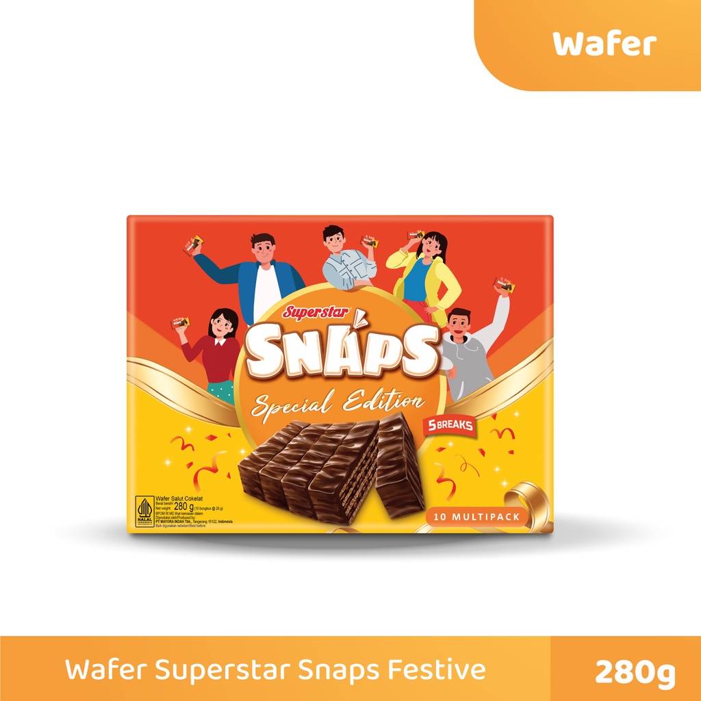Jual Wafer Superstar Snaps Festive | Shopee Indonesia