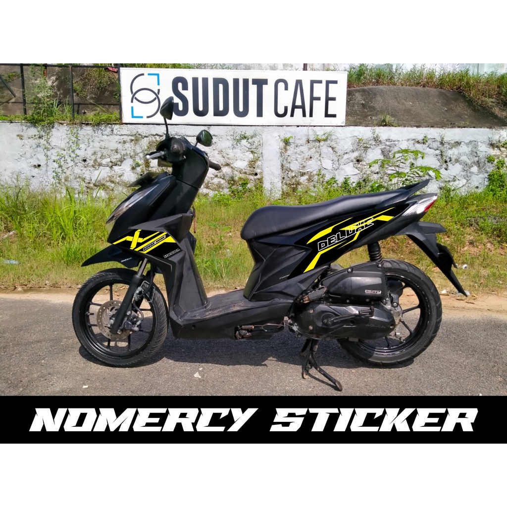 Jual Striping Lis Stiker Motor Honda Beat CBS ISS 2020 dasar hitam lis ...